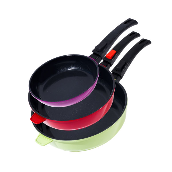 King Brillant Aluminium Non Stick 3 Piece Frying Pan Set Frying Pan